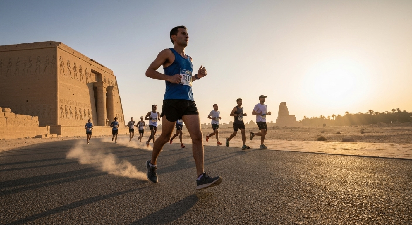Egyptian Marathon 2026 à Louxor